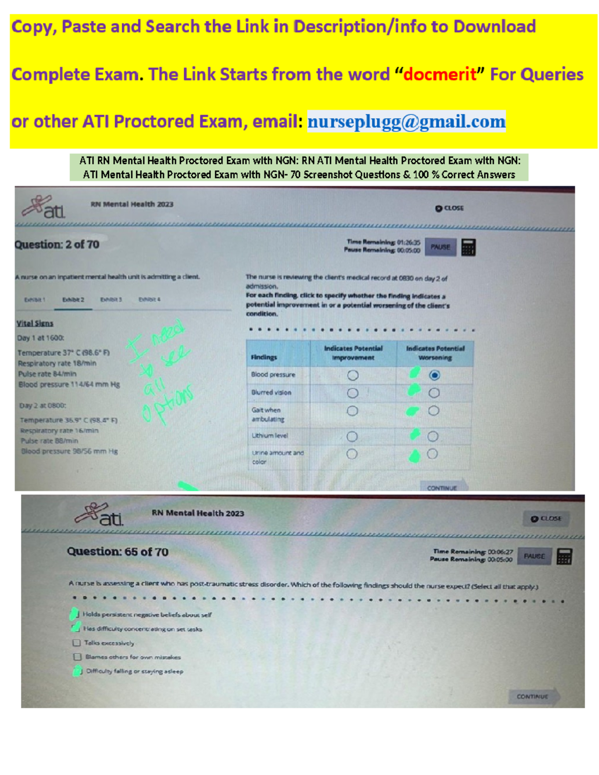 Score High on ATI RN Mental Health Proctored Exam with NGN: 70 Q&A ...