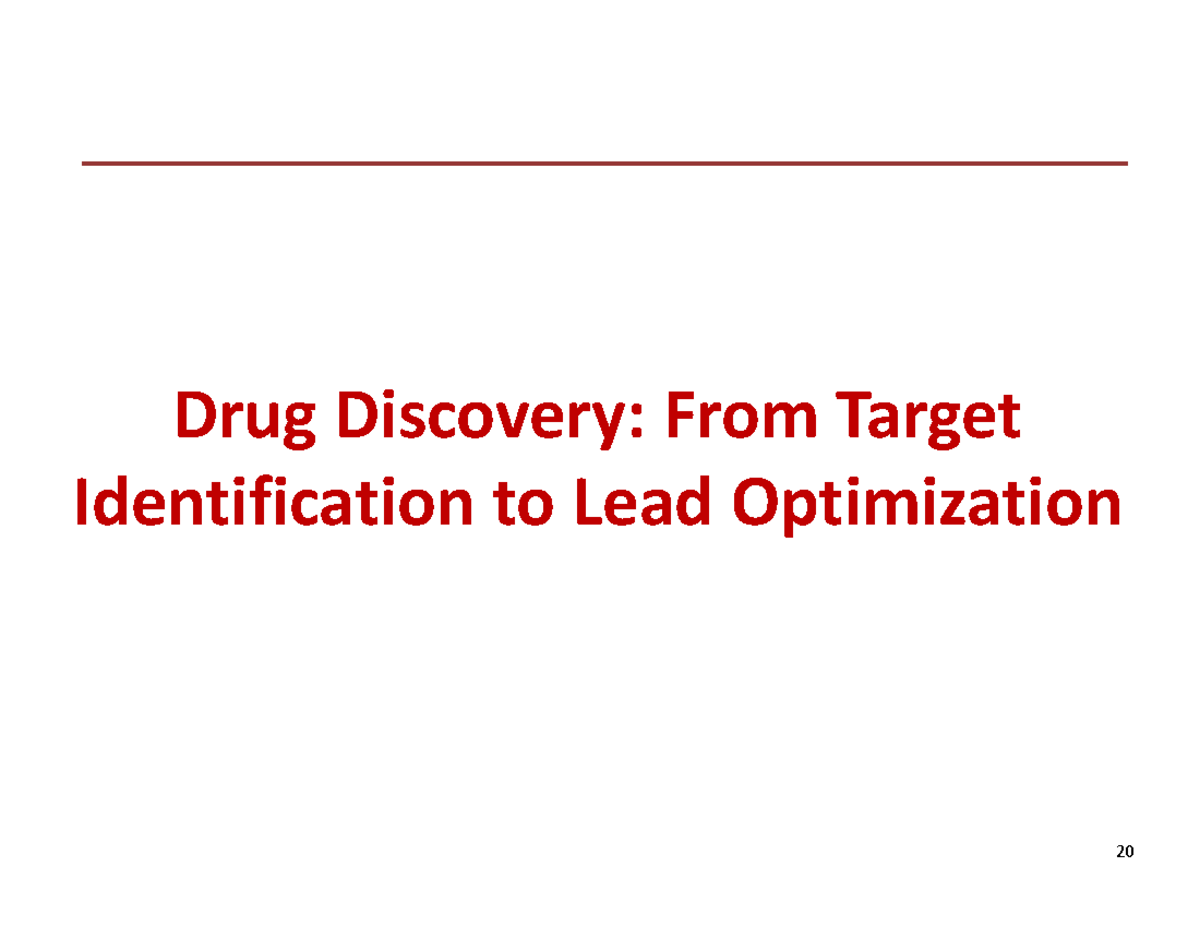 Drug Discovery (Module 1): From Target to Lead Optimization - Studocu