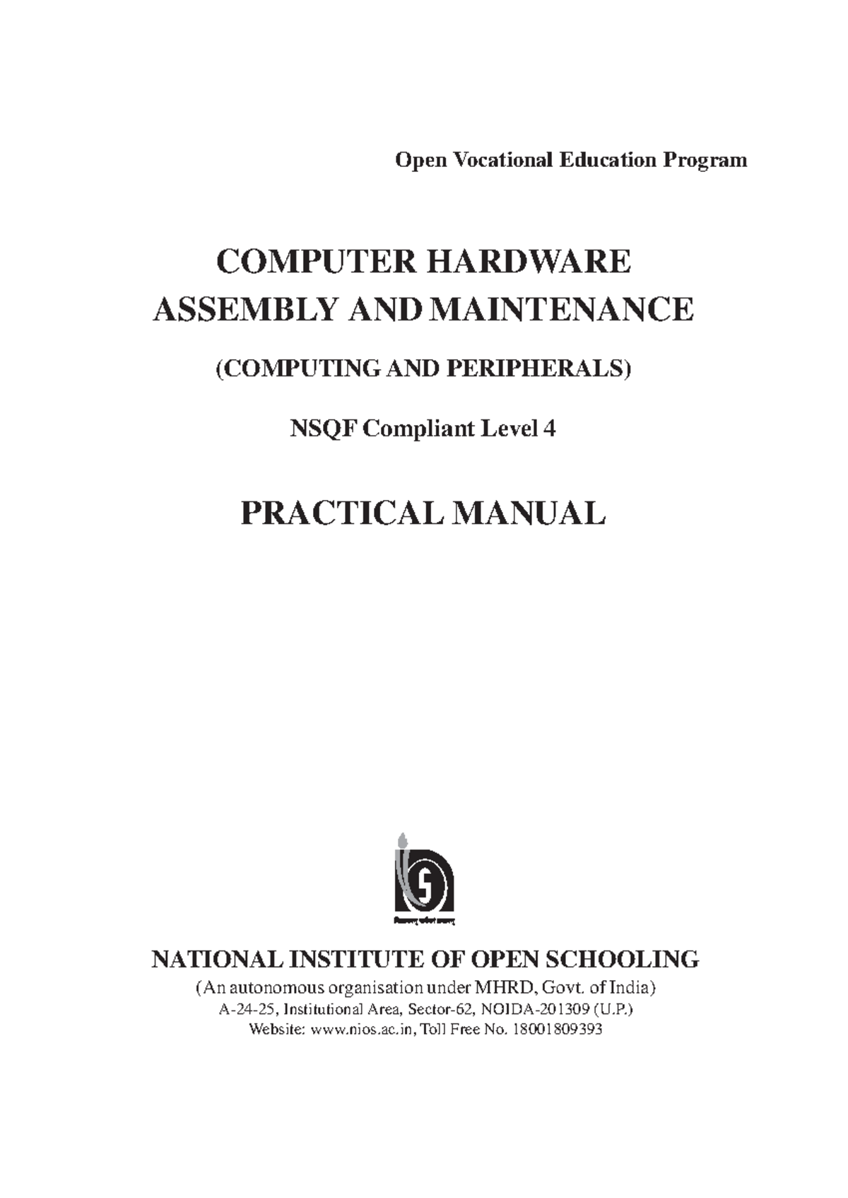 Computer Hardware Assembly & Maintenance Practical Manual (NIOP) - Studocu