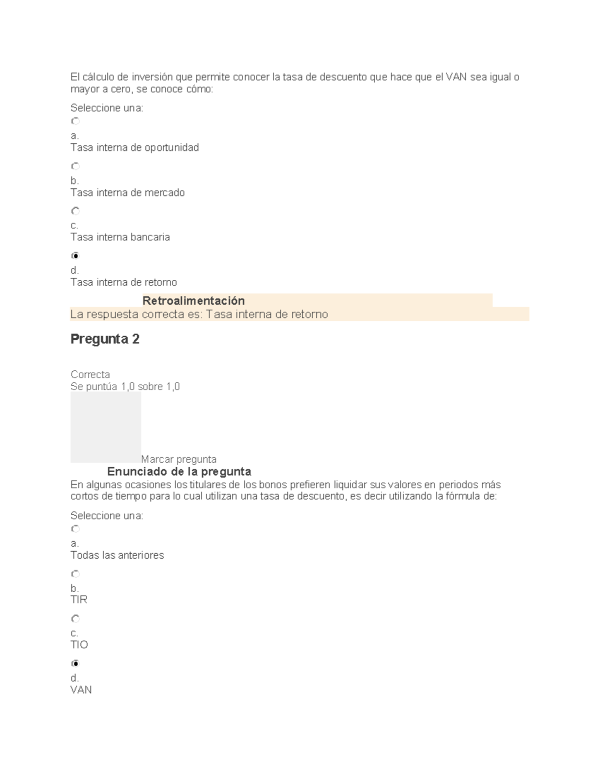 Título: Parcial Final de Finanzas 101: Preguntas y Respuestas Clave - Studocu