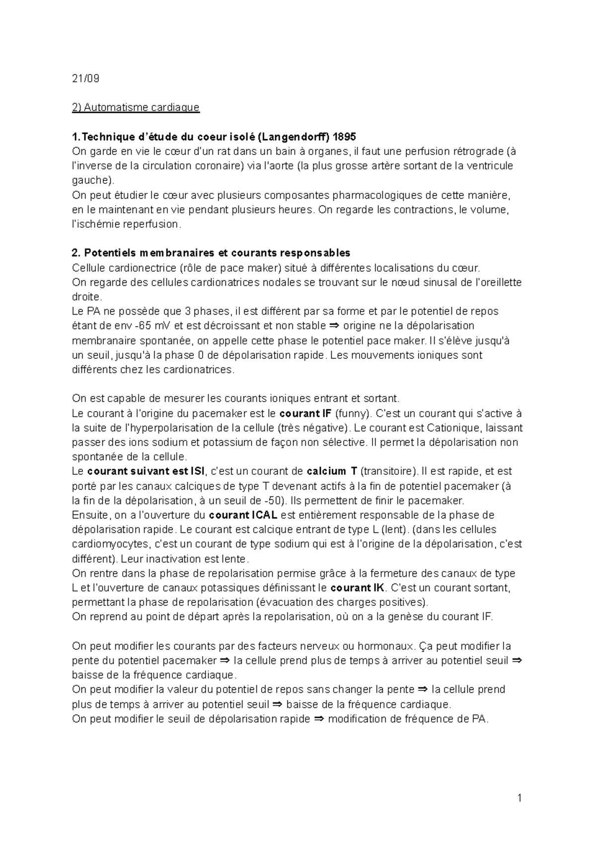 Automatisme Cardiaque : Technique Langendorff et Enregistrement ECG ...