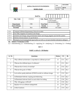 CS3691 - Embedded Systems & IoT Model Exam Set B - Studocu