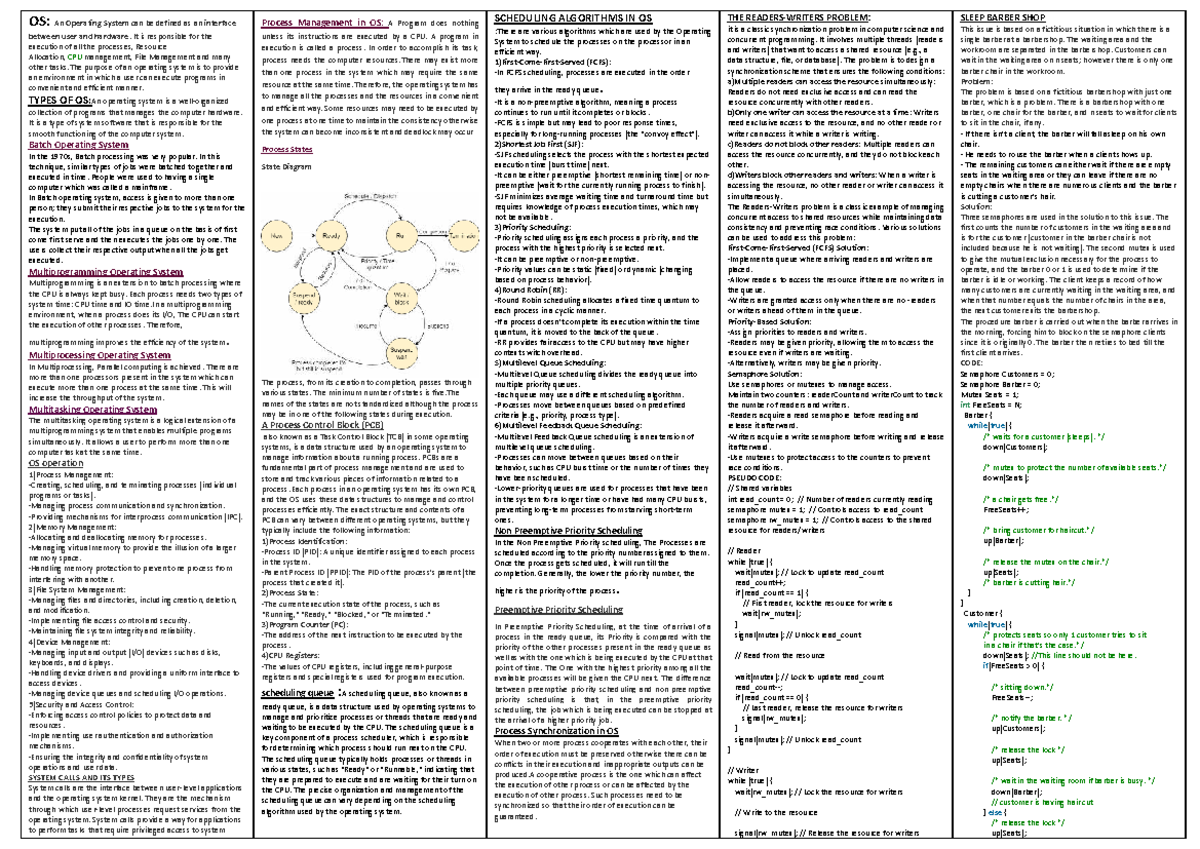 OS: Comprehensive Overview of Operating System Concepts and Management ...