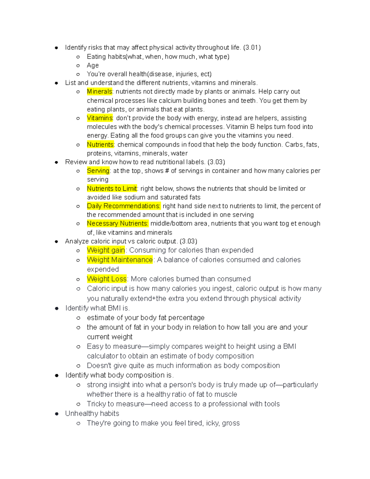 Module 3 DBA: Understanding Nutrition, BMI, and Healthy Habits - Studocu