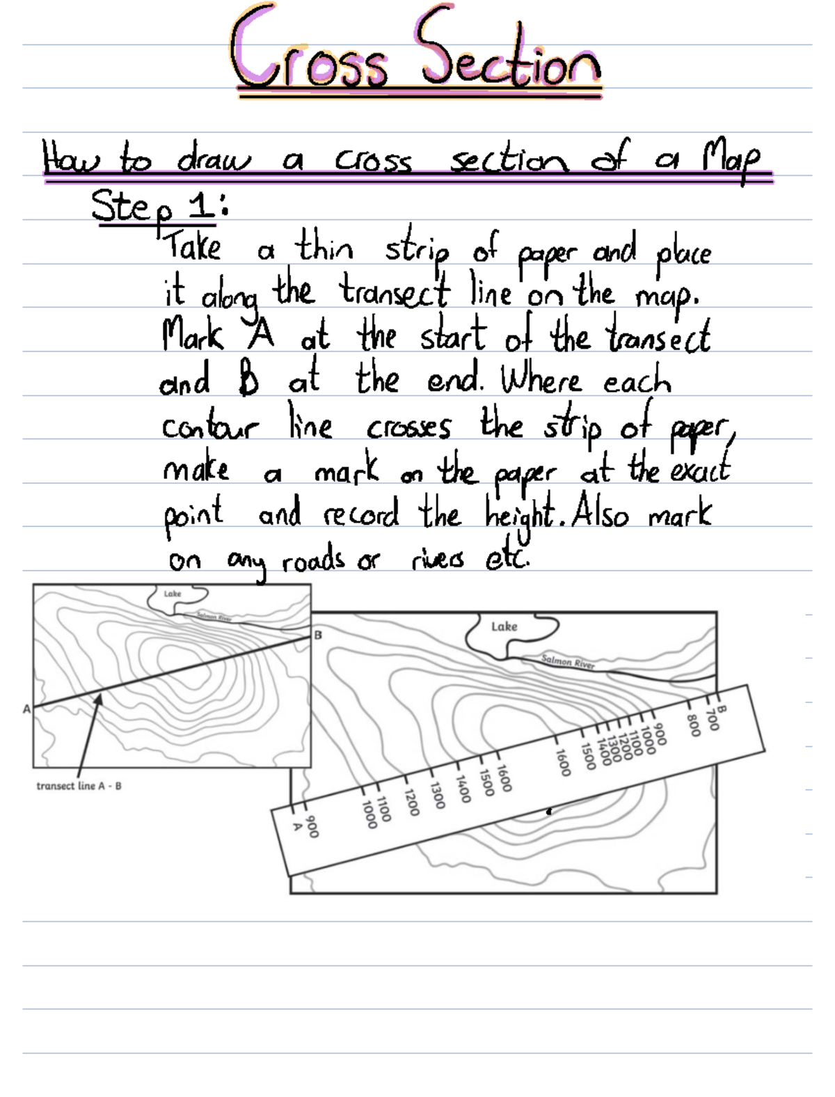 Cross Sections - Geography Grade 10 Notes on Drawing Techniques - Studocu