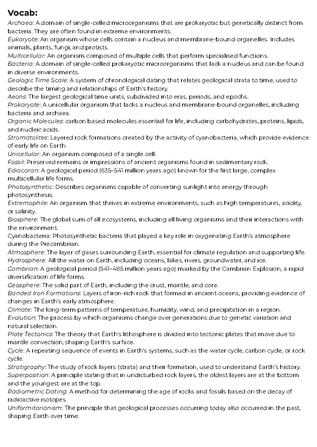 EES MOD 5 & 6: Key Concepts in Geology and Biosphere Interactions - Studocu