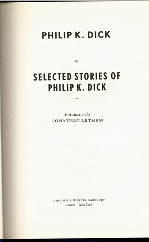 PKD - Adjustment Team - PHILIP K. DICK SELECTED STORIES OF PHILIP K ...