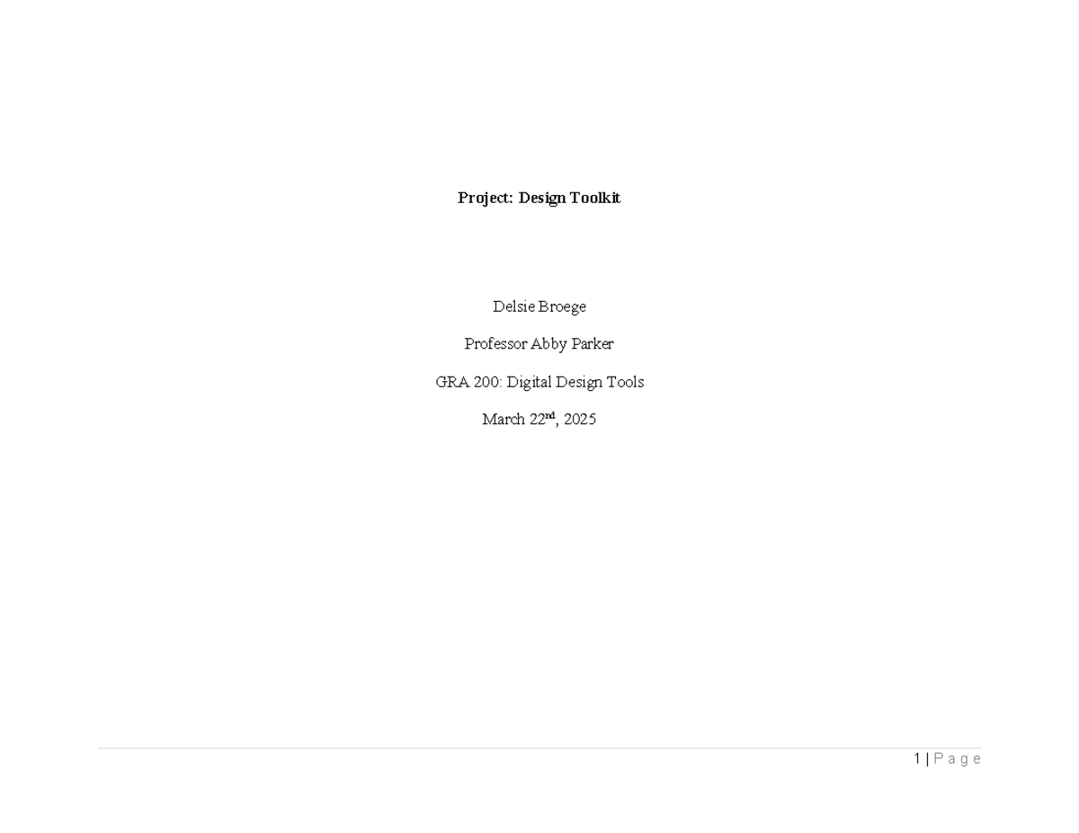 GRA 200: Design Toolkit Project Template, Module 3 Milestone - Studocu