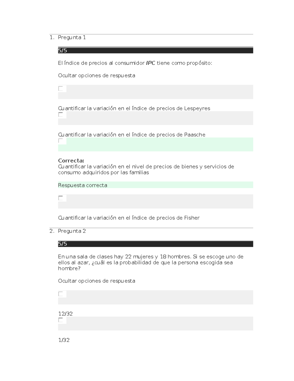 Examen de Estadística 1A: Preguntas y Respuestas Clave - Studocu