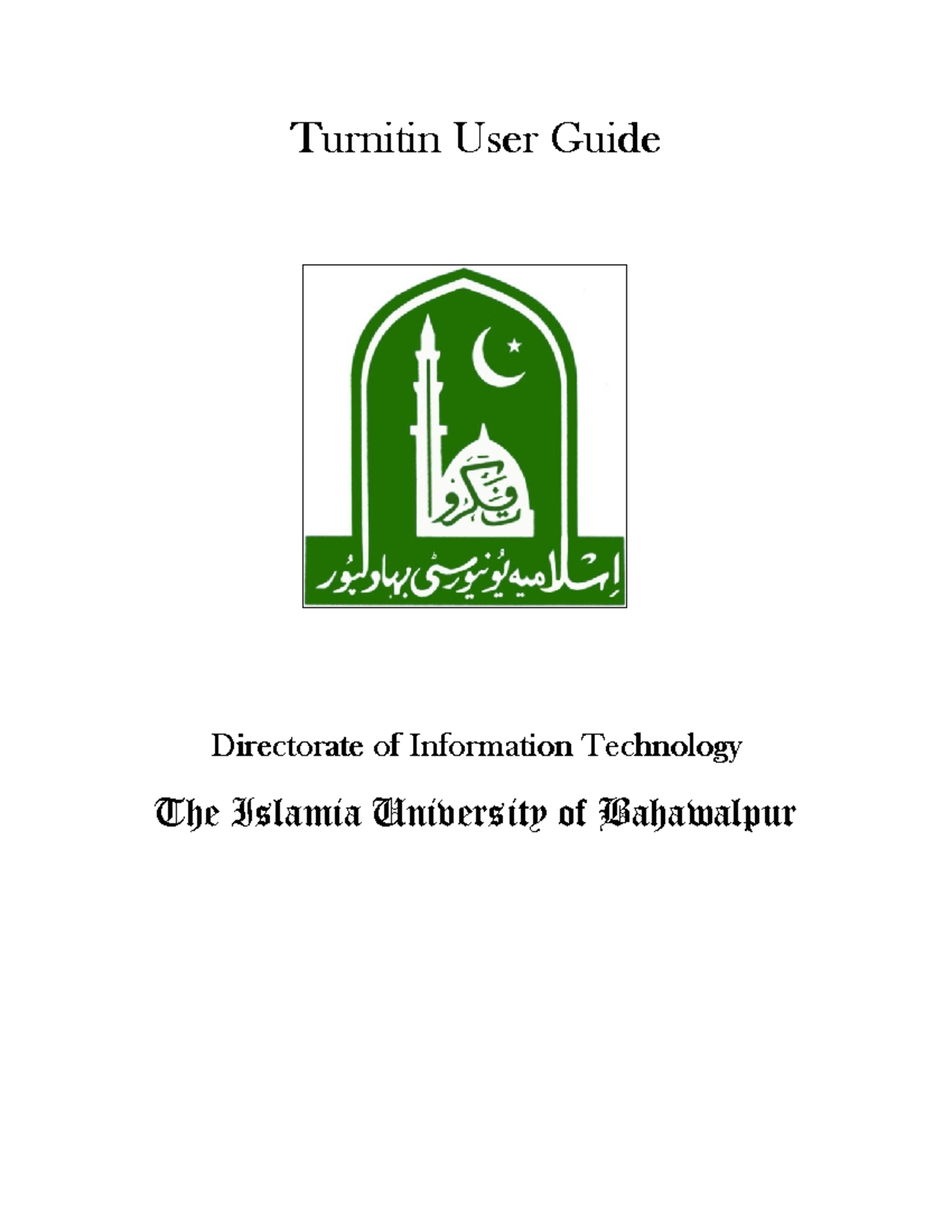 IUB Turnitin User Guide: How to Set Up and Submit Assignments - Studocu