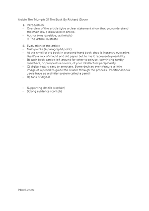 Free college argument article - integrated language ii - Studocu