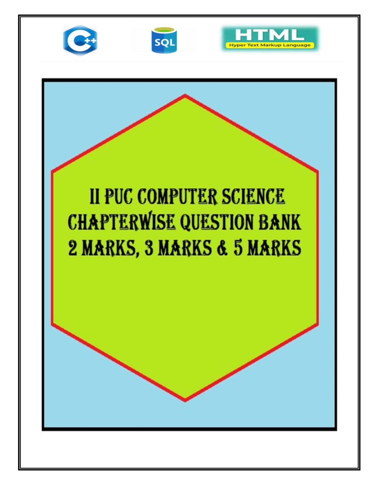 II PUC Computer Science (41) Chapter-wise Question Paper Blueprint 2024 ...