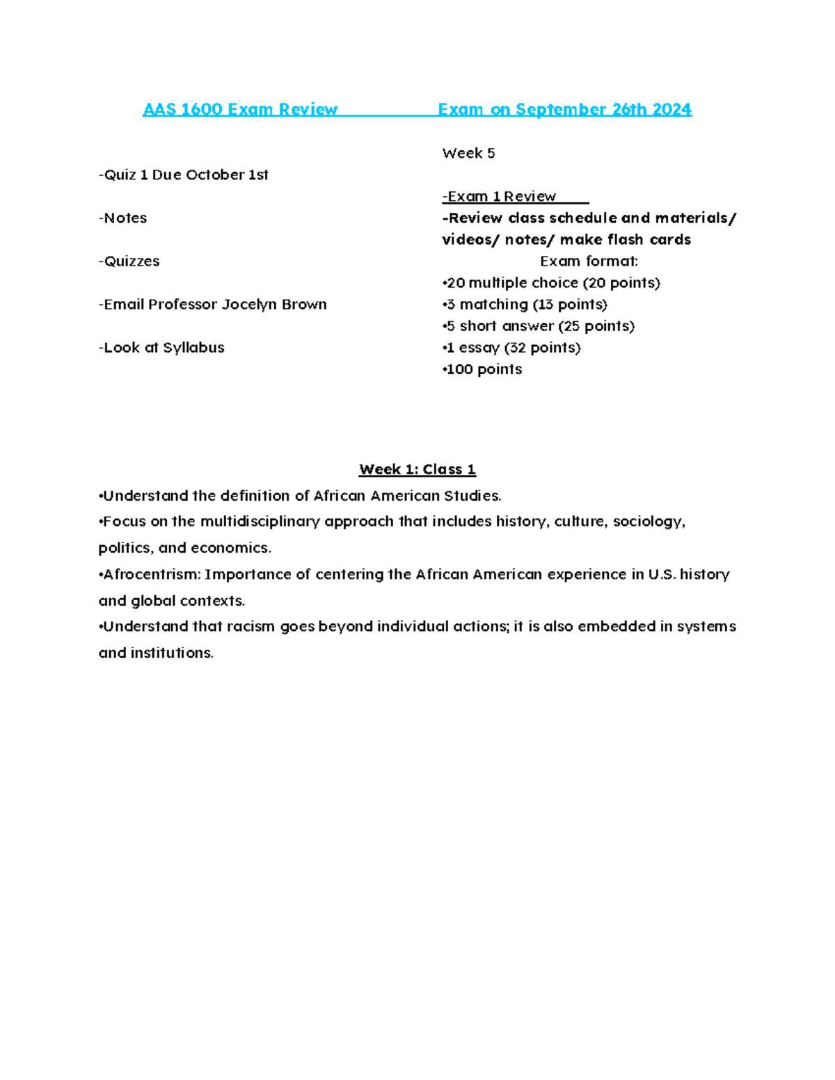 AAS 1600 Exam 1 Review - exam prep 1 - AAS 1600 Exam Review Exam on ...