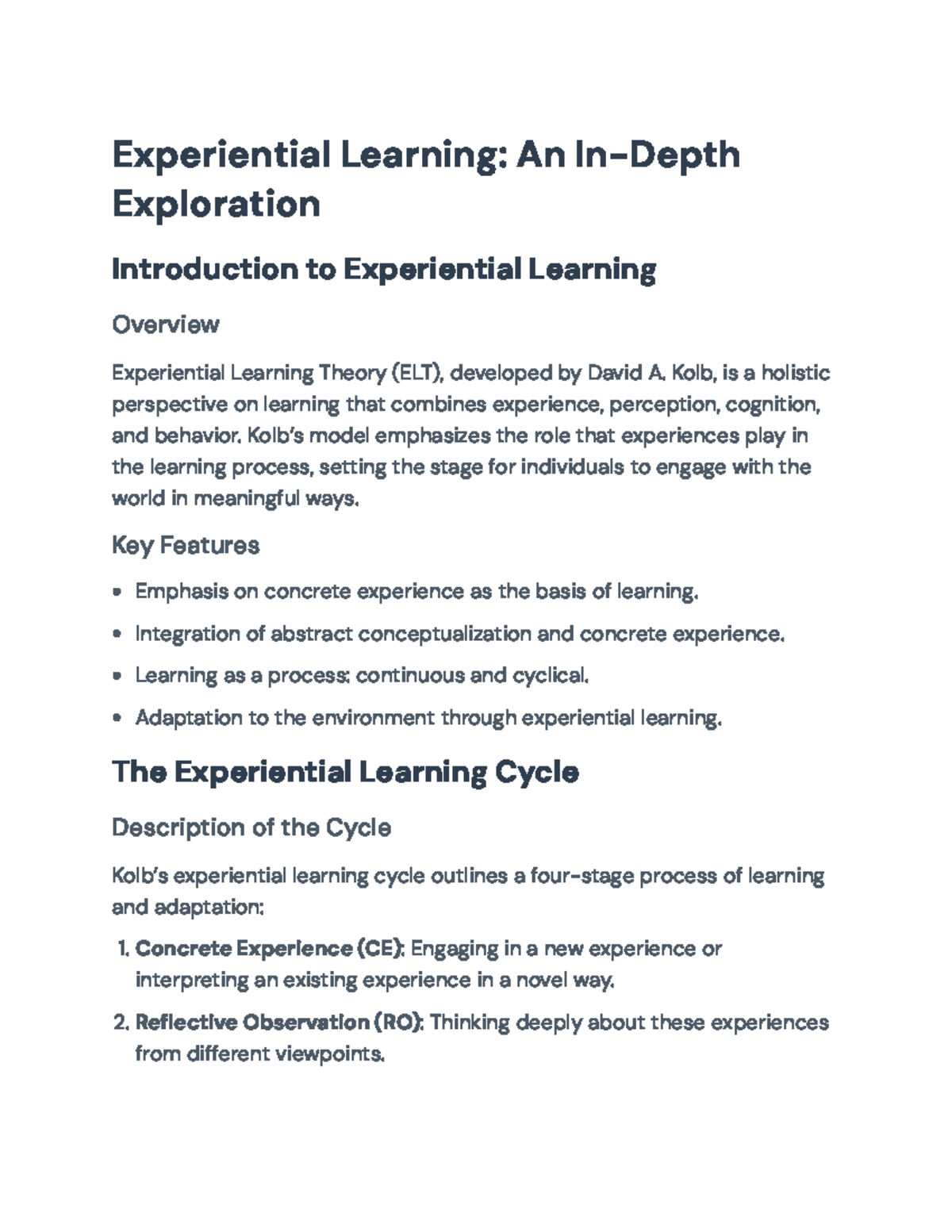 Experiential Learning Theory (ELT): Key Concepts and Applications ...