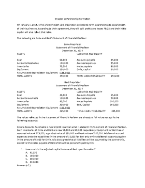 QUIZ Chapter 2 Business Combinations (PART 2) - Chapter 2 Business Combinations (Part 2) NAME ...