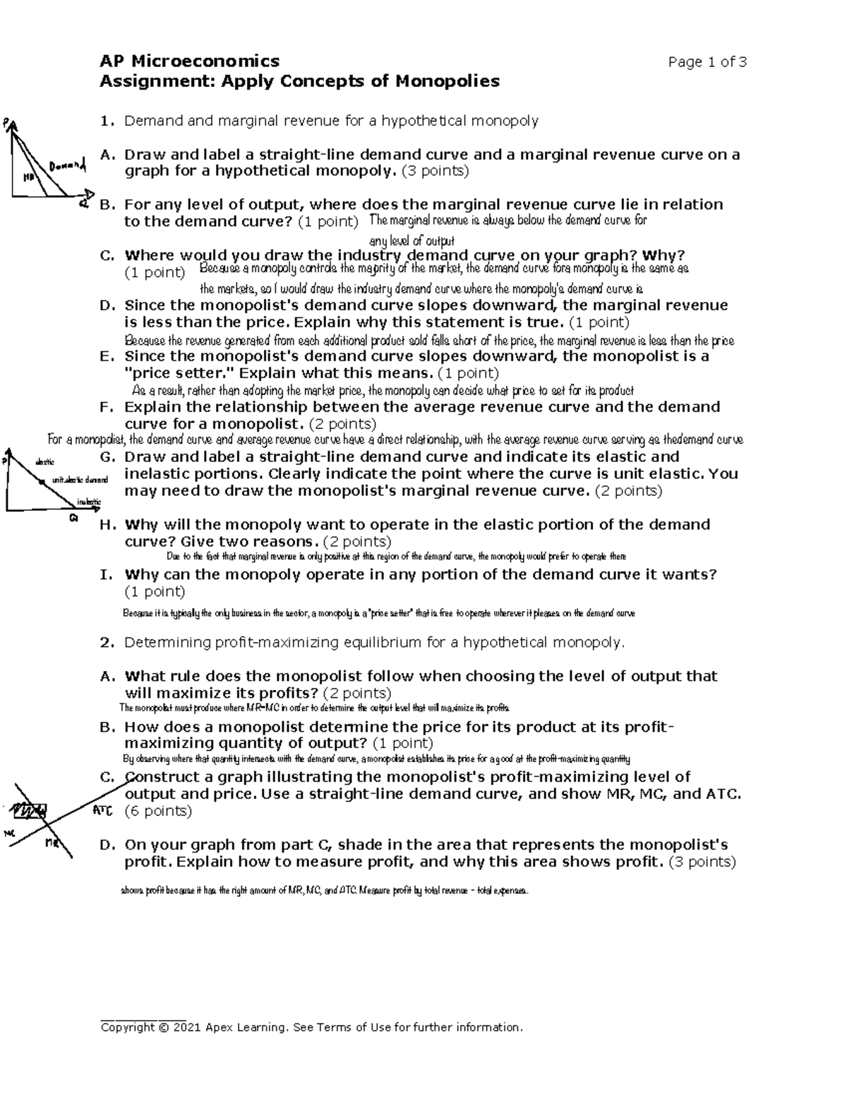 AP Microeconomics: Monopolies Practice Assignment 5.2.5 - Studocu