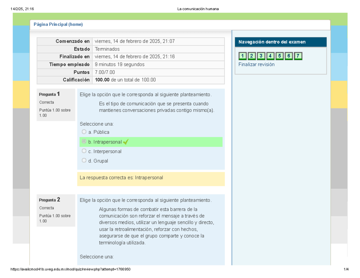21:16 Examen Final de Comunicación Humana - Respuestas y Análisis - Studocu