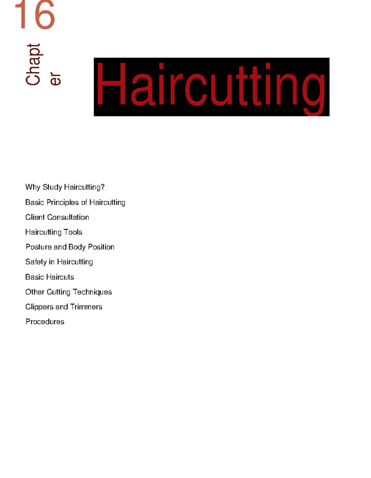 Ch16 Haircutting Techniques - Cosmetology Course Notes - Studocu