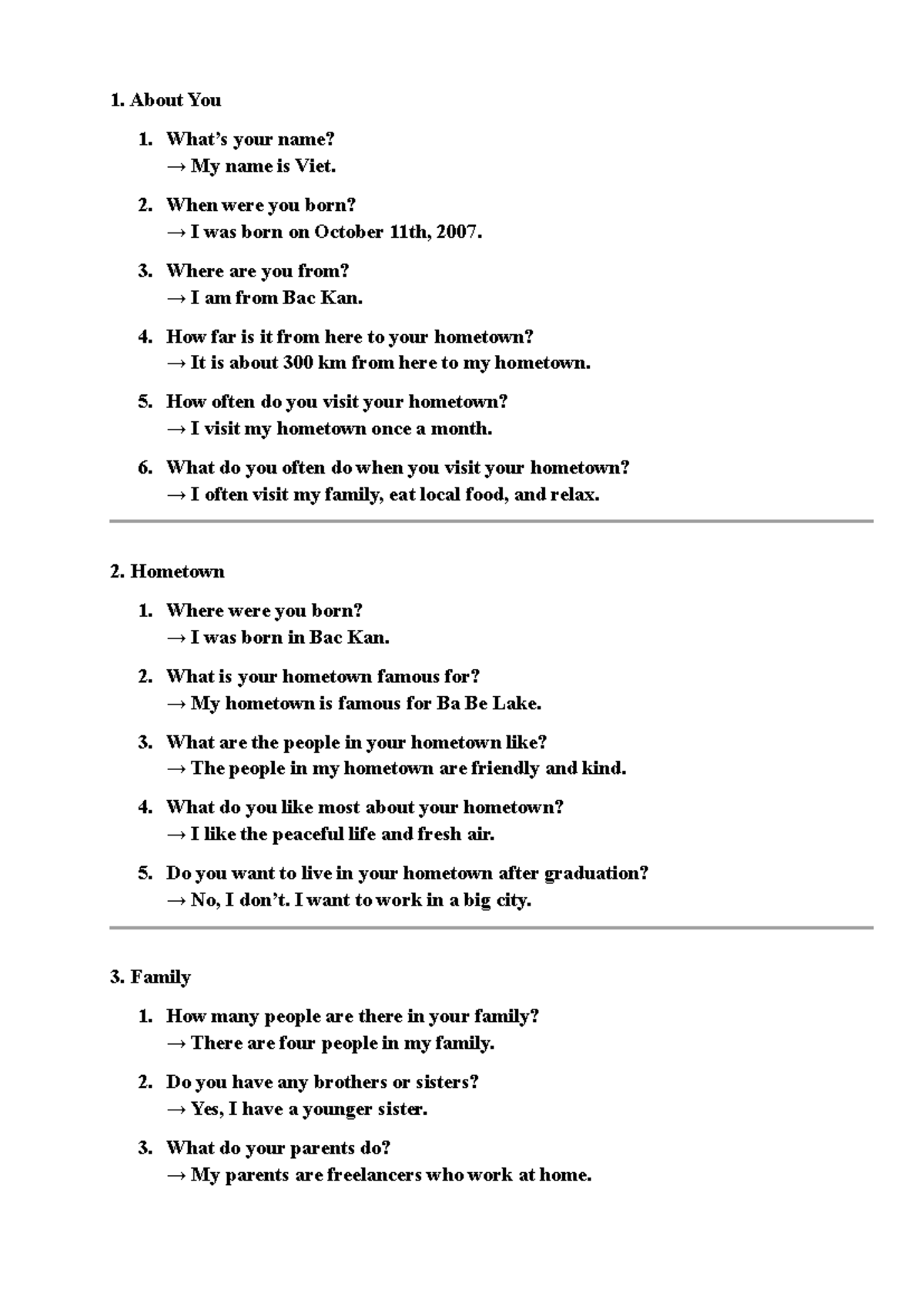 Midterm Exam: Personal Background and Interests (Course Code: Ta2 ...