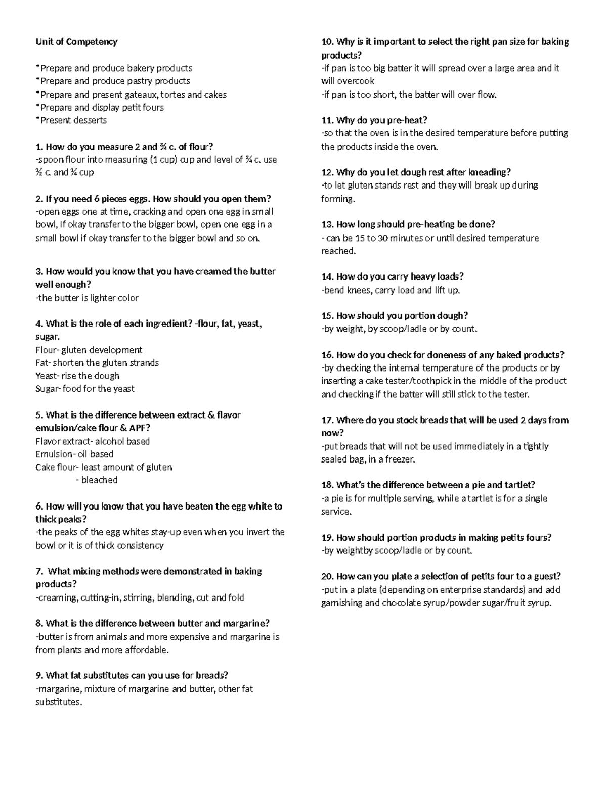 Guide to Baking: Unit of Competency BPP - Producing Pastry & Desserts ...