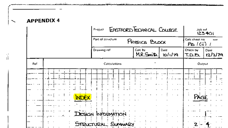 Calculation Report (Example Only) - Project Job Ref & Calc Sheets - Studocu