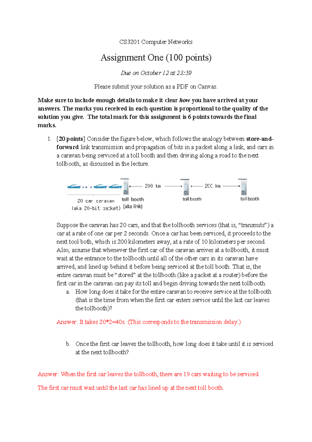 CS3201 Computer Networks Assignment 01 Solutions (2025) - Studocu