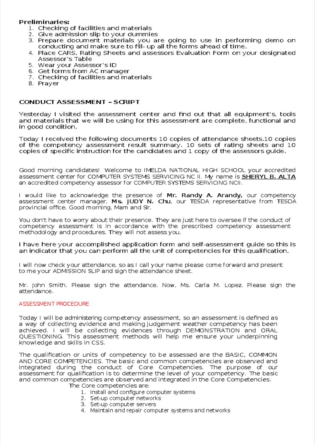 CCA-script-final - portfolio - Preliminaries: 1. Checking of facilities ...