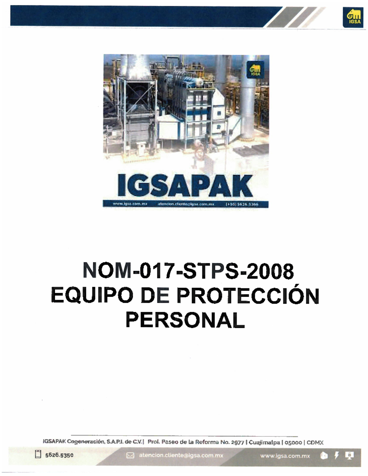 Análisis de Riesgo y Determinación de EPP según NOM 017-STPS-2008 - Studocu