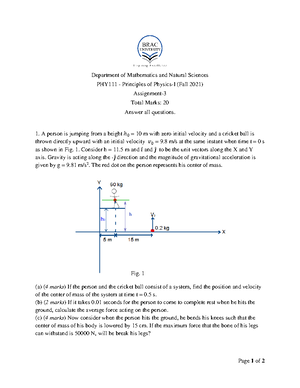Assignment-2 Solution FL2021 - Page 1 of 2 Department of Mathematics ...