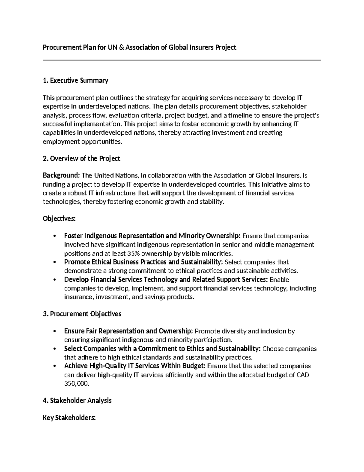 Procurement Plan for UNUpdated - Procurement Plan for UN & Association ...