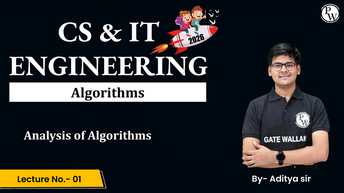 CS IT ENGINEERING Analysis of Algorithms Lecture 01 Notes - Studocu