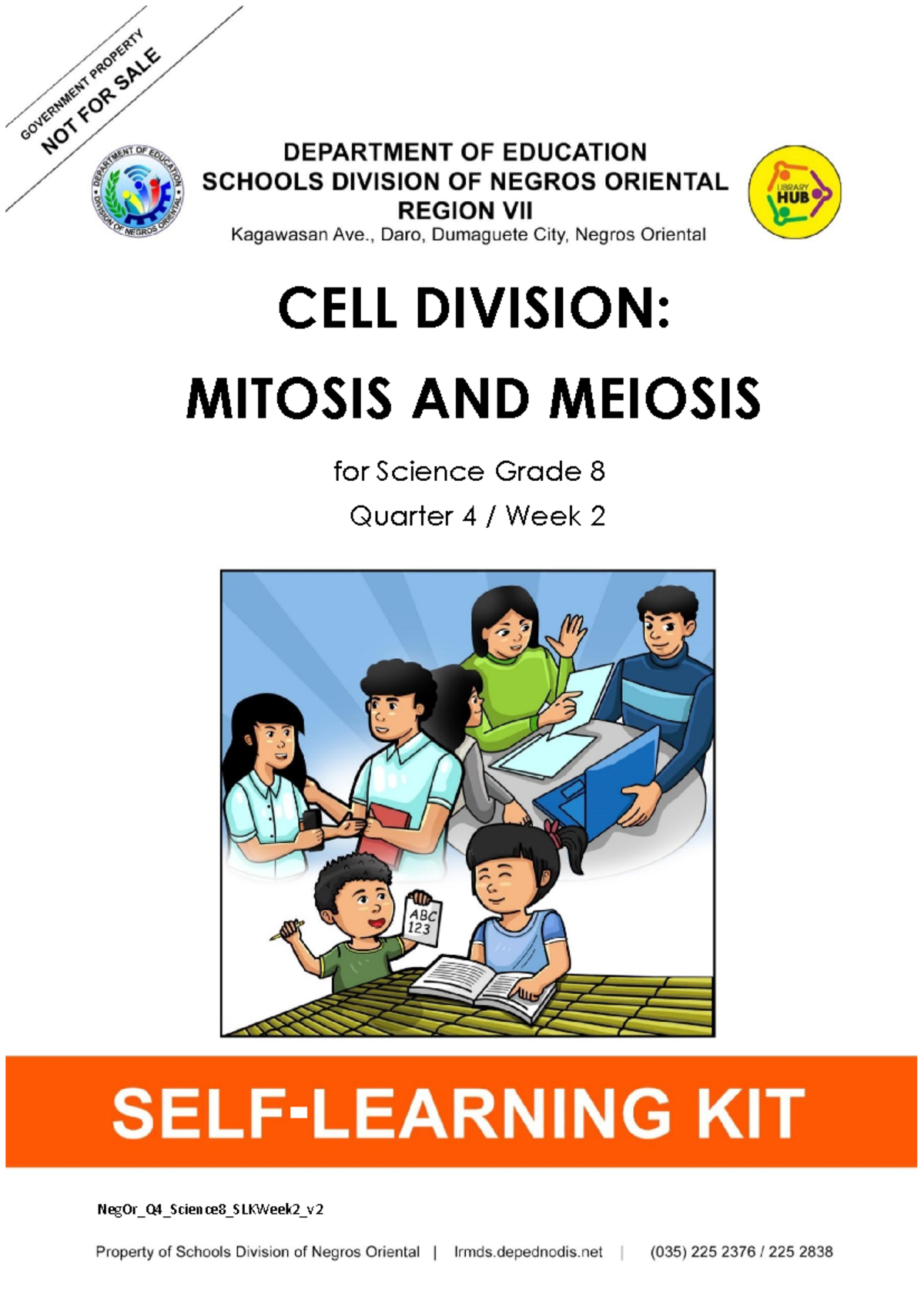 NegOr_Q4_Science8_Cell_Division_Mitosis_Meiosis_Week2 - Studocu