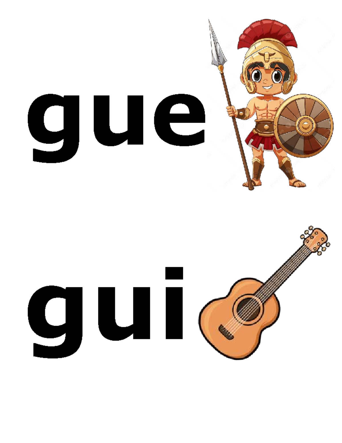 Gue y gui - Sílabas - Lenguaje As Comunicación - gue gui g g gu - Studocu