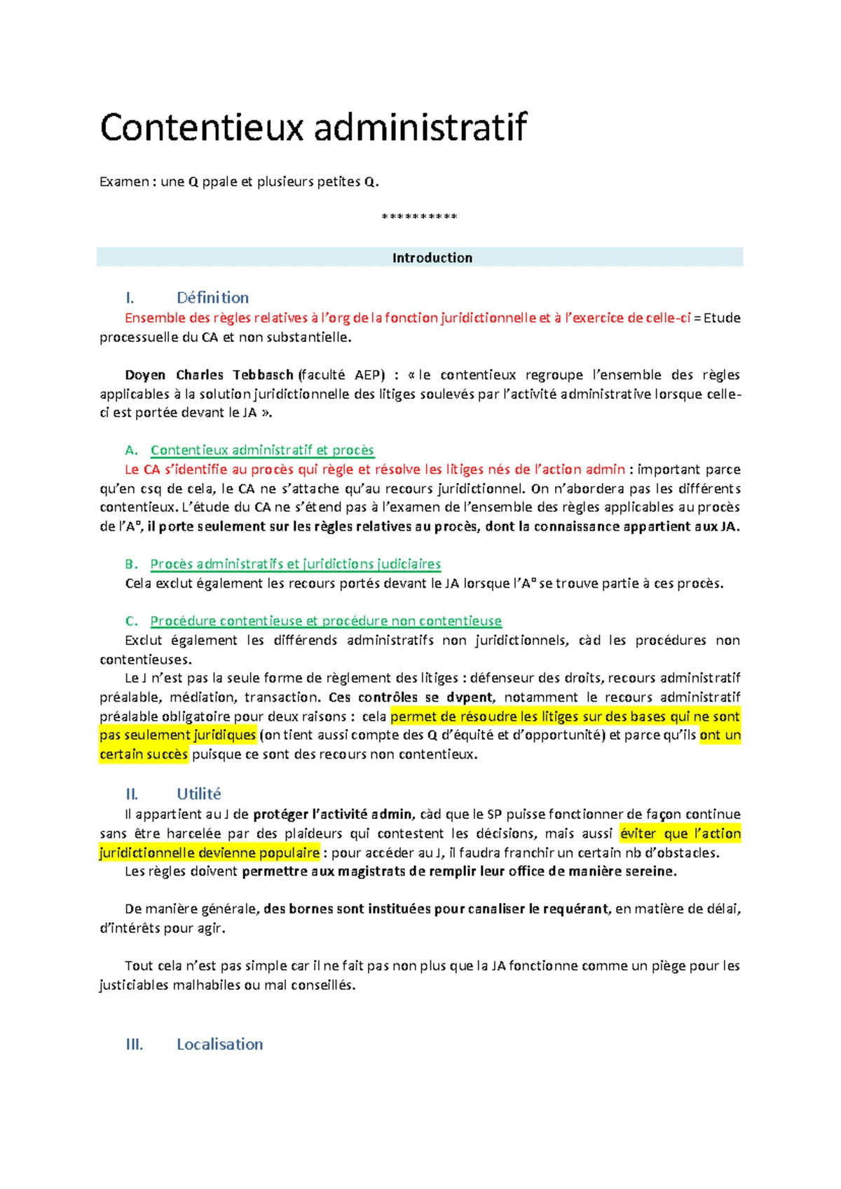 Bibliographie et plan du cours de Contentieux Administratif 2024 - Studocu