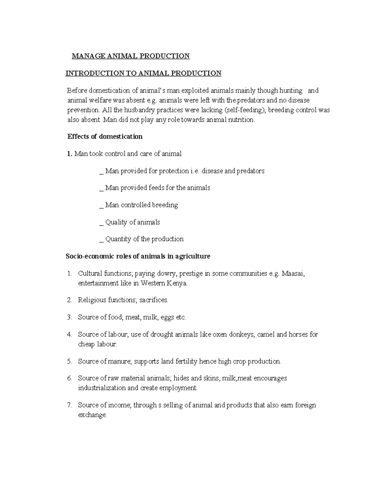Manage Animal Production: Introduction to Ruminant & Non-Ruminant Care ...