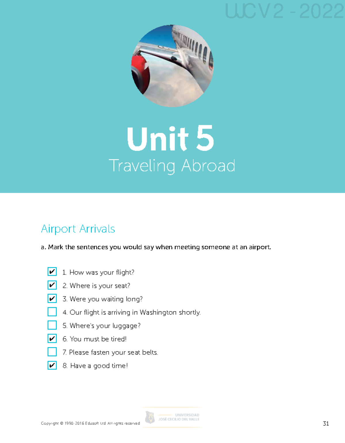 Basic 3 Workbook Unit 5: Airport Conversations and Future Tenses - Studocu