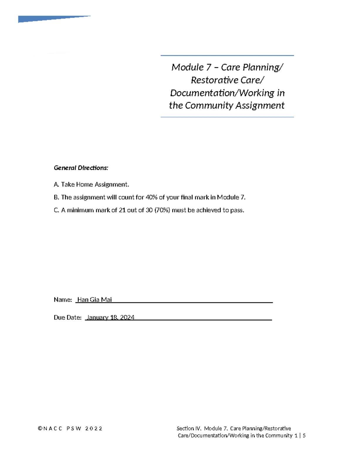 Module 12: Health Conditions Assessment Test - Studocu