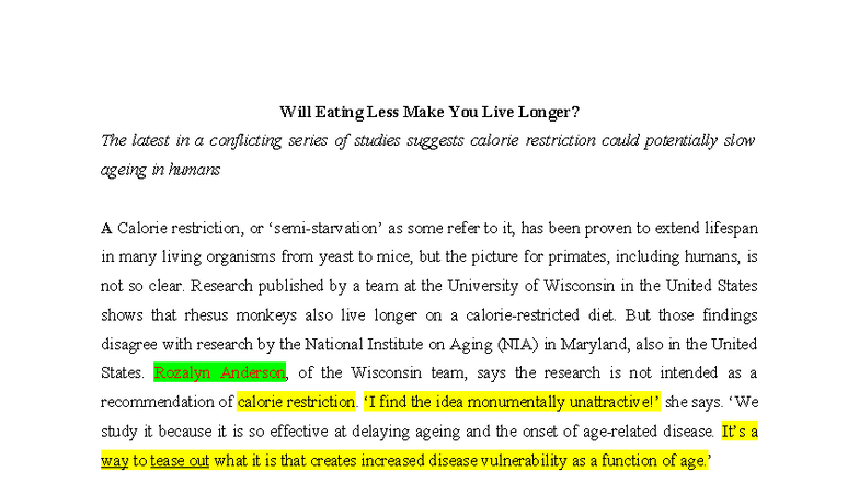 Calorie Restriction and Longevity: Insights from Rhesus Monkey Studies ...