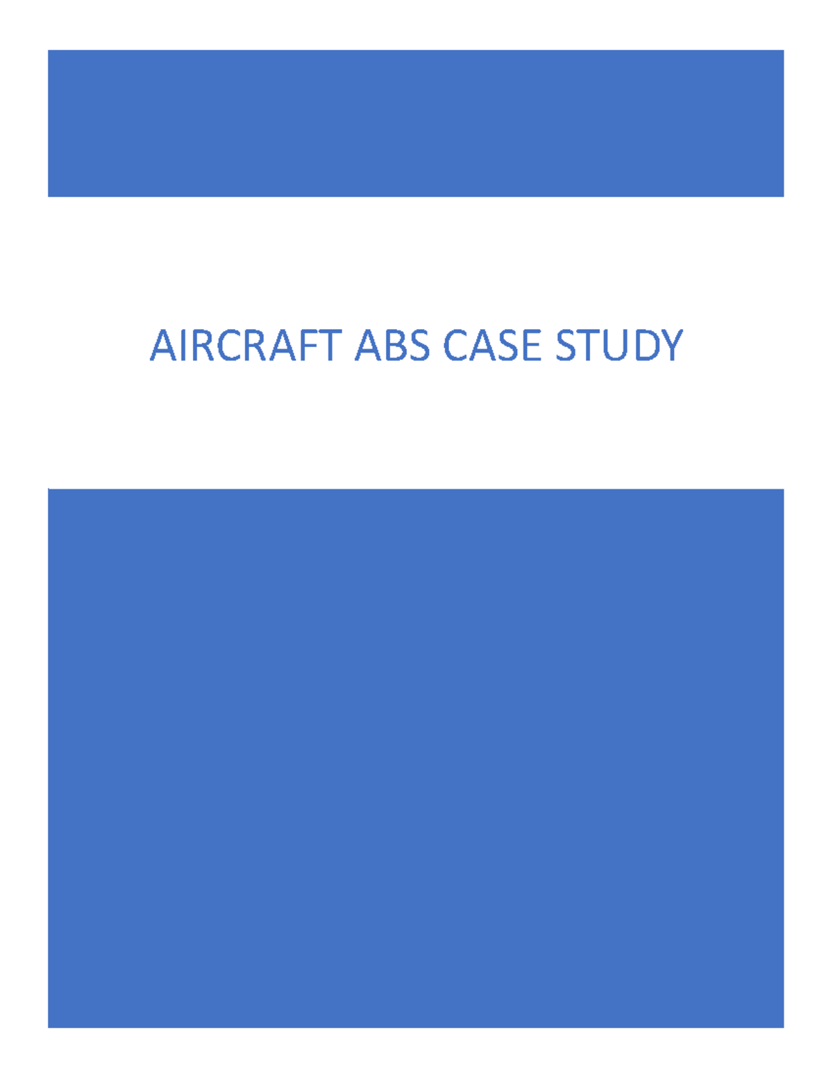 Aircraft ABS Financing Structure Analysis - Case Study Overview - Studocu