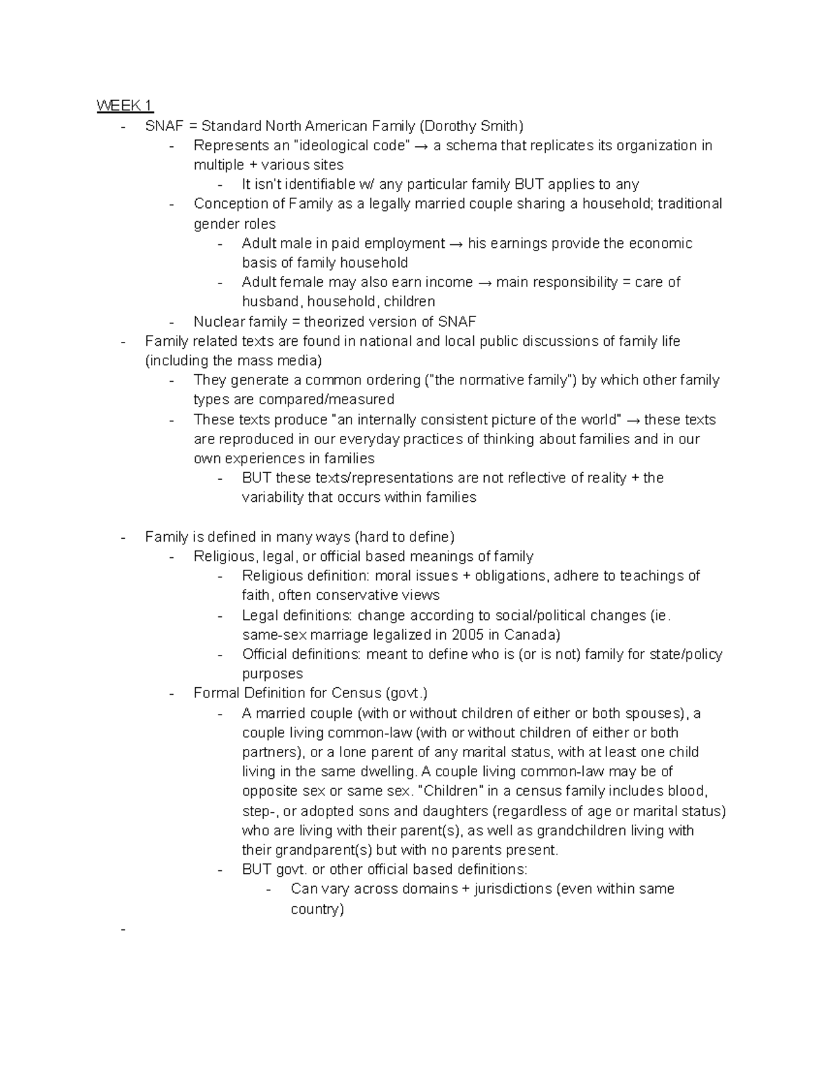 Sociology 200 Midterm Study Notes on Family Structures and Theories ...