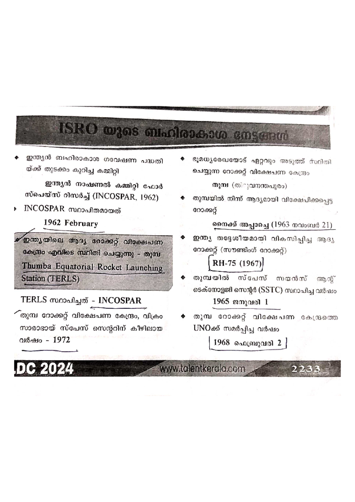 ISRO: Historical Overview and Key Developments (LDC 2024) - Studocu