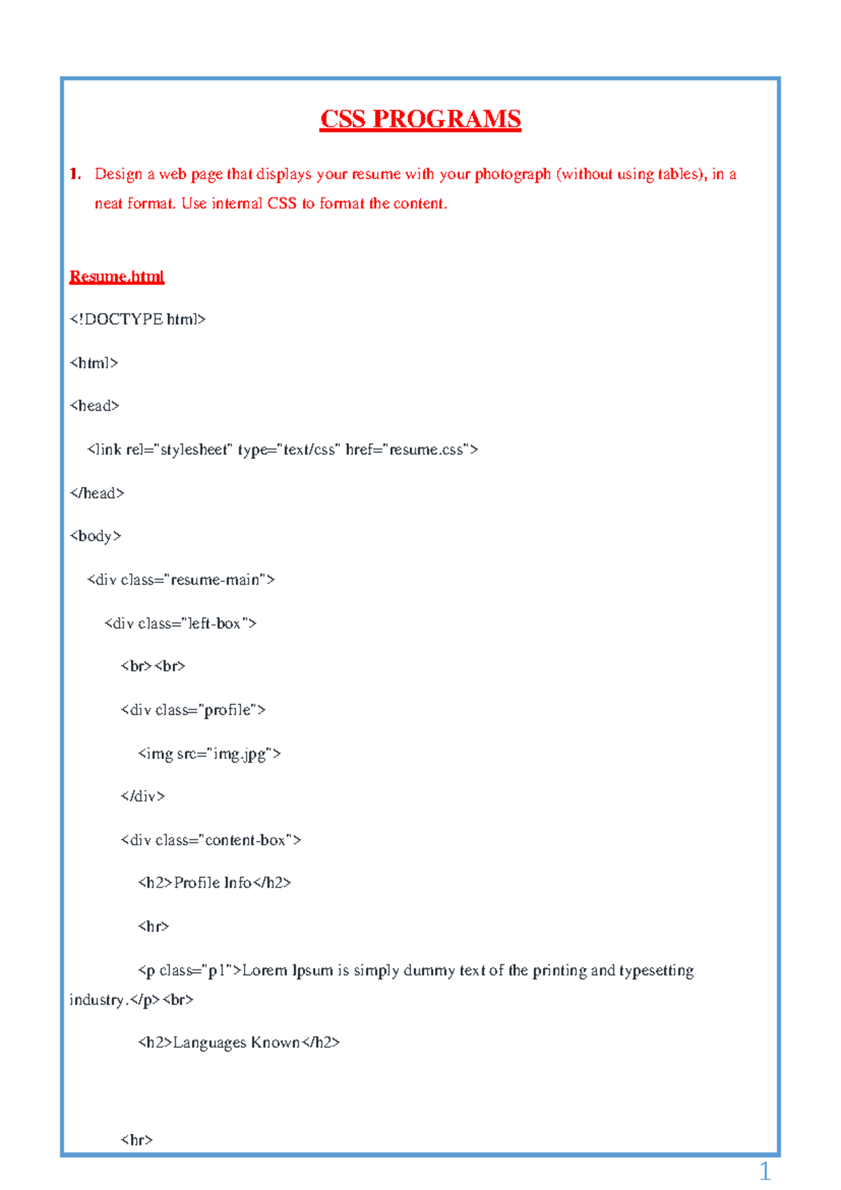 PHP LAB - CSS & JavaScript Program Designs and Form Calculations - Studocu