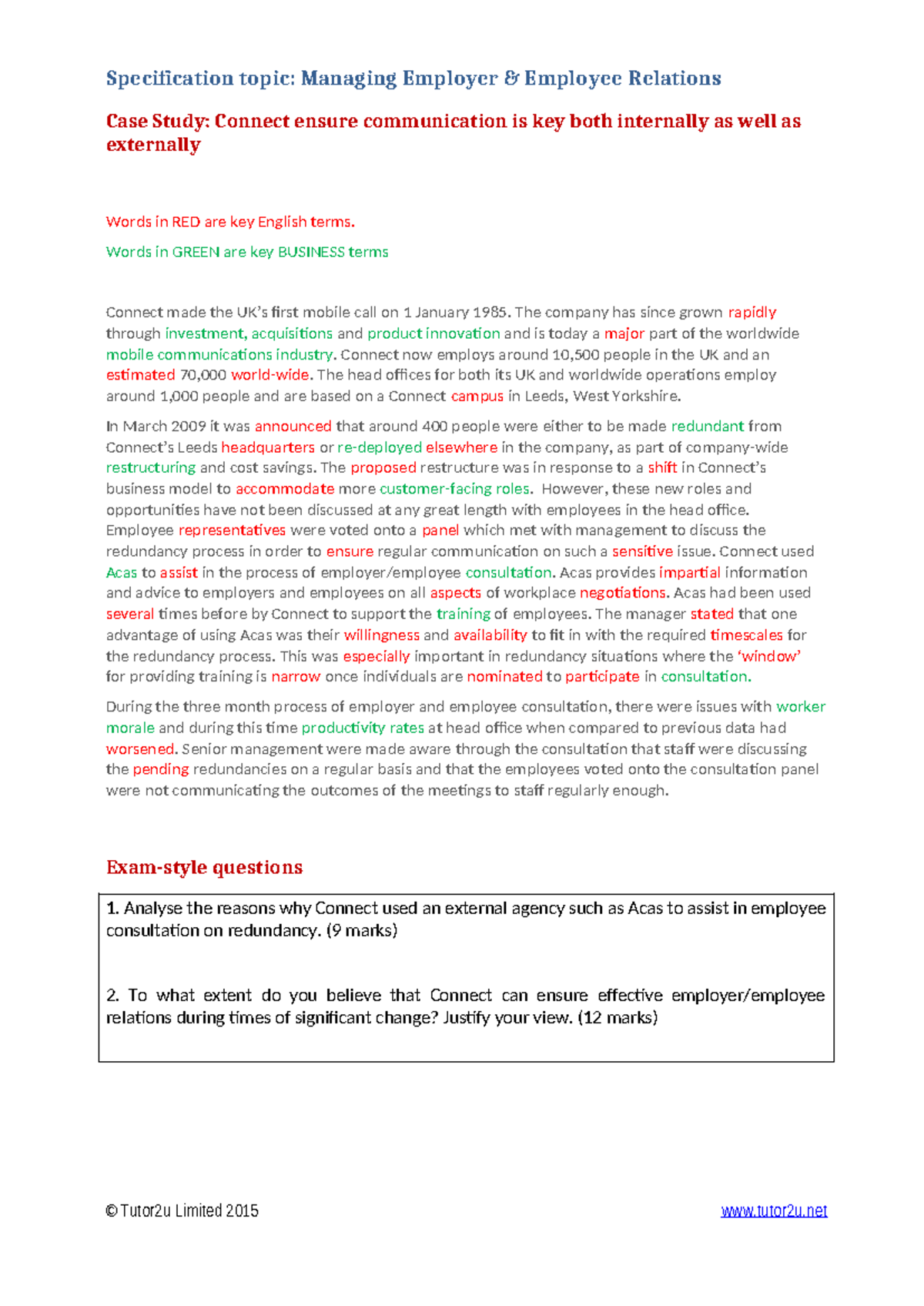 Managing Employer-Employee Relations Case Study (4) - Studocu
