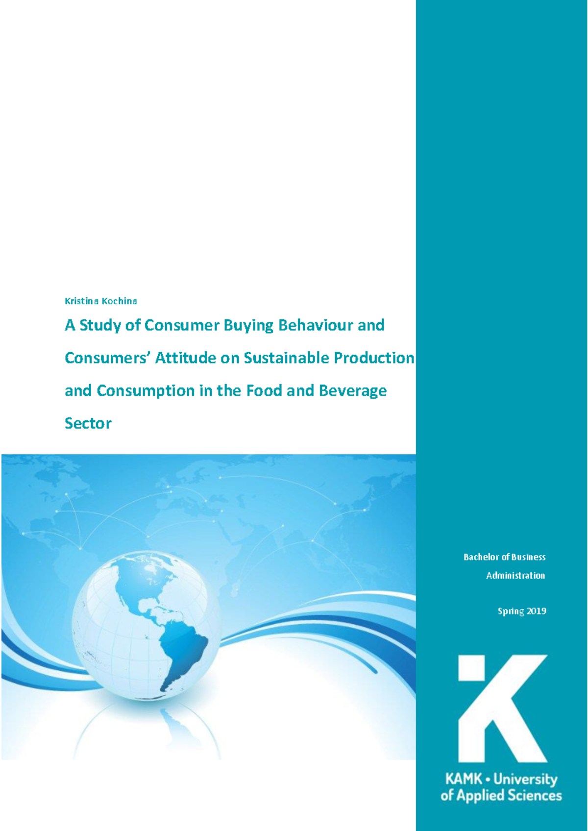 Thesis: Consumer Buying Behaviour Toward Sustainable Practices (BA 2019 ...