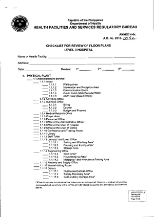 AO 2016-0042 Annex B Planning and Design Guidelines for Hospitals and ...