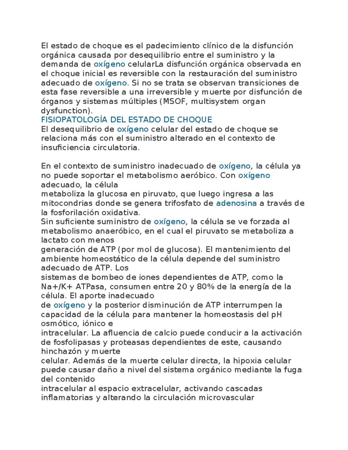 FISIOPATOLOGÍA DEL CHOQUE HIPOVOLEMICO: Análisis y Etapas Clínicas ...