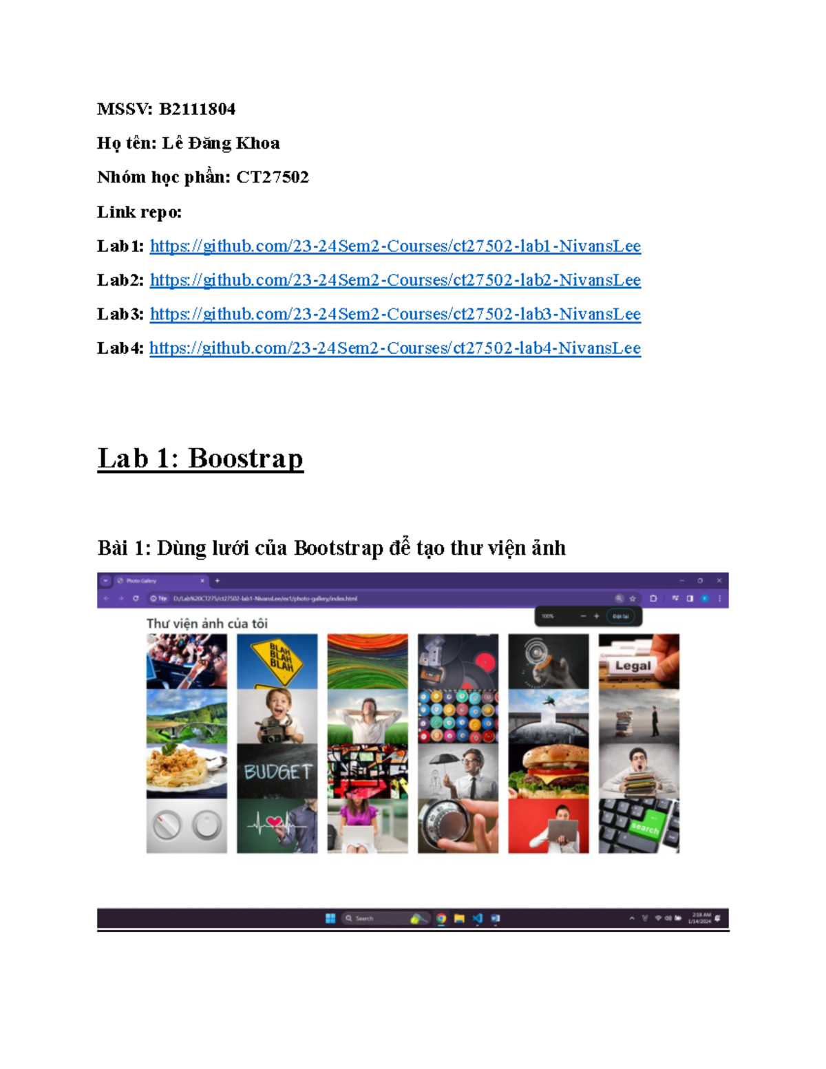 CT27502: Lab Assignments Overview - Bootstrap, jQuery, PHP & MySQL ...