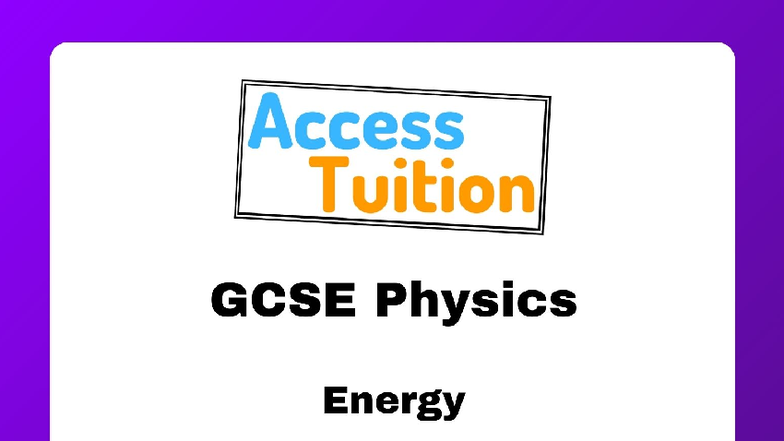 AQA GCSE Physics Energy Question Paper (QP) - Studocu