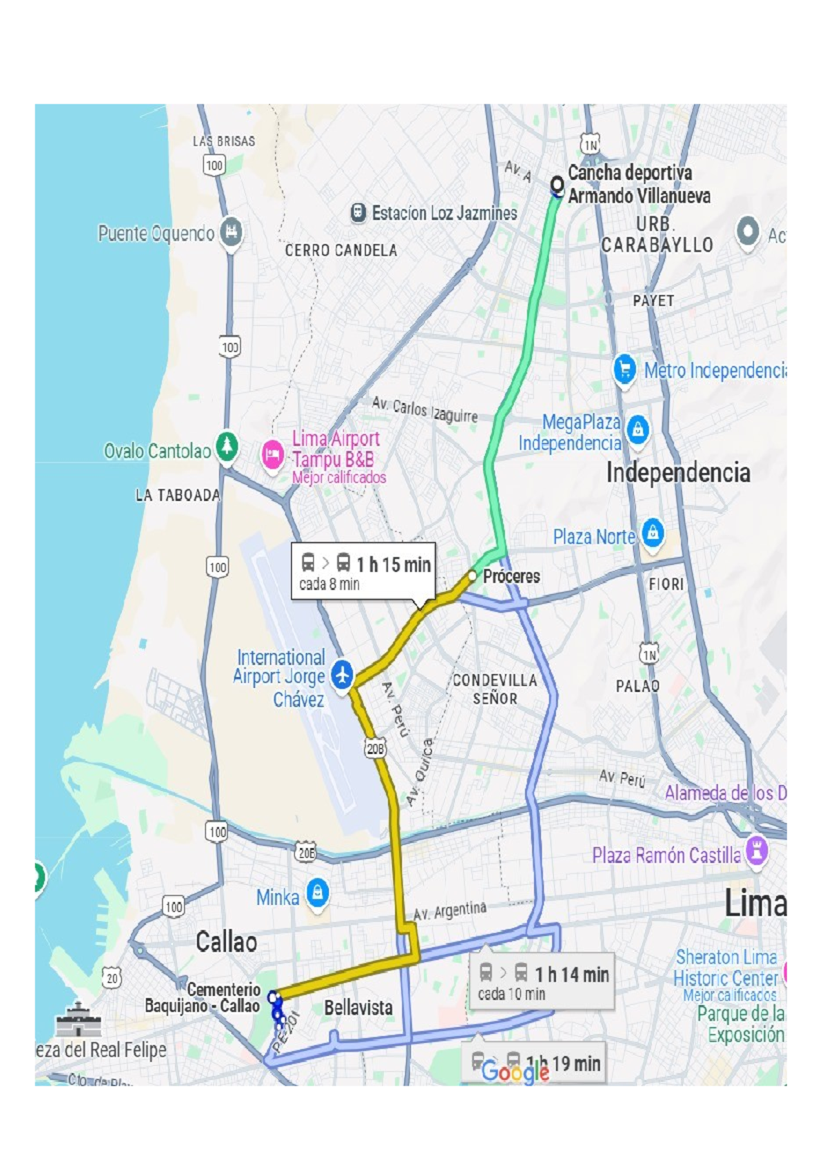 Croquis de Rutas y Puntos de Interés en Lima - LAS BRISAS 1N - Studocu