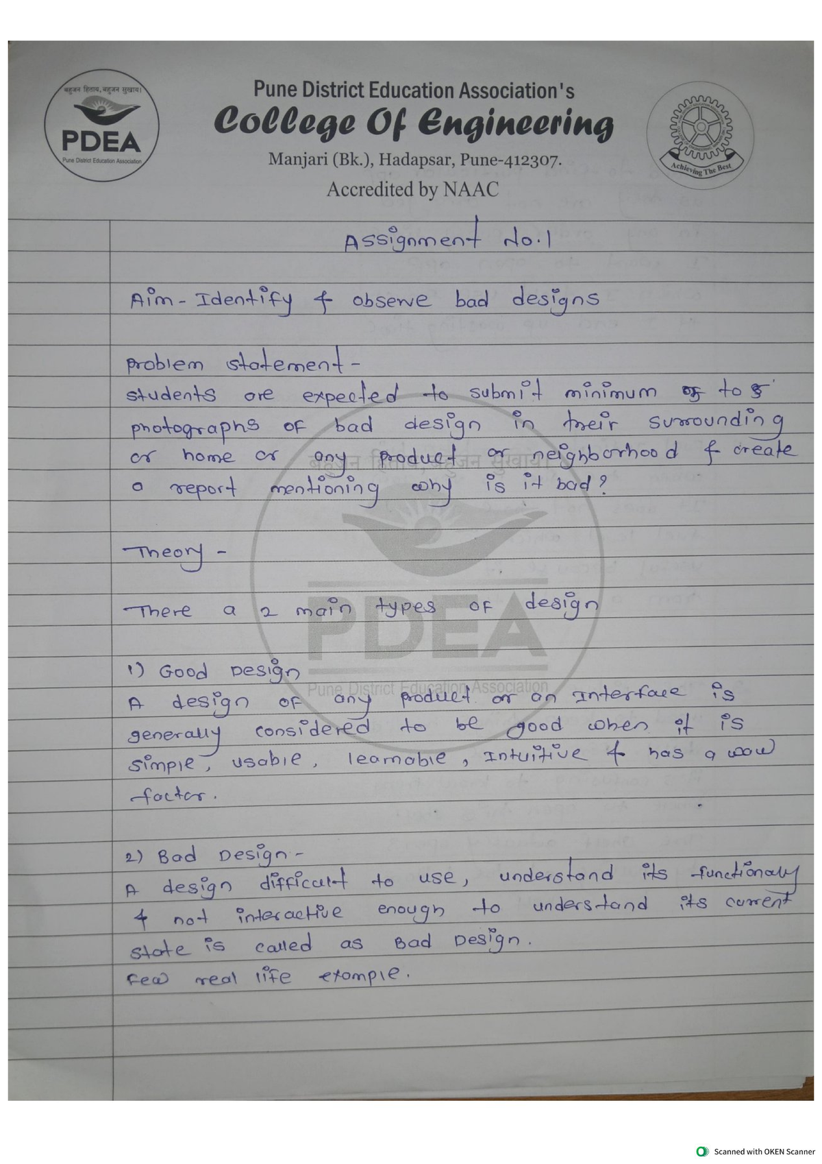 HCI-1: Assignment on Bad Design and Jugad Solutions - Studocu